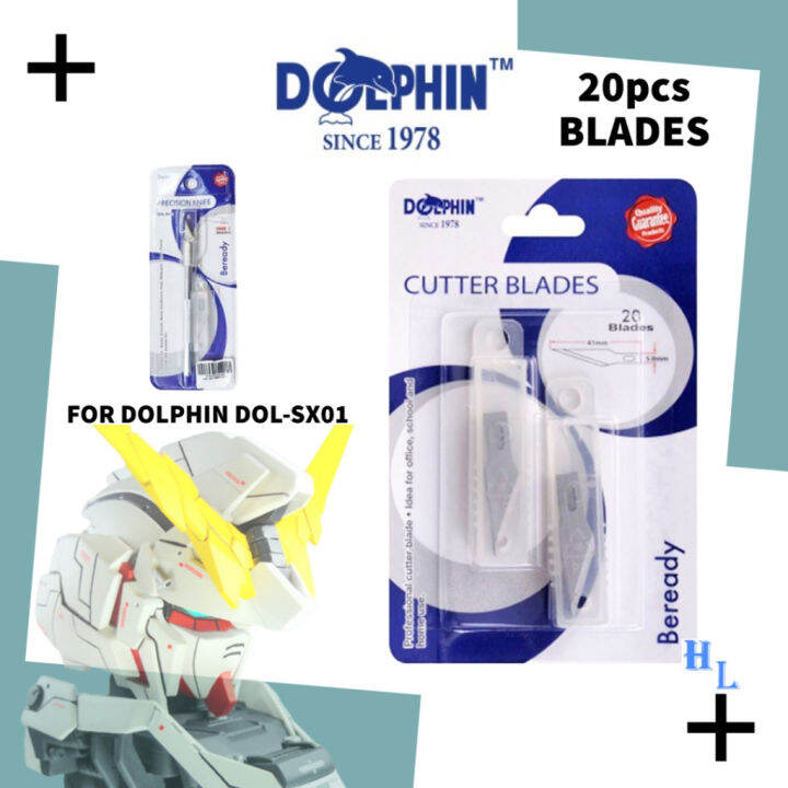 Dolphin Precision Art Pen Knife Cutter Blades Refill Small [For DOL-SX01] (20 Blades) | Lazada