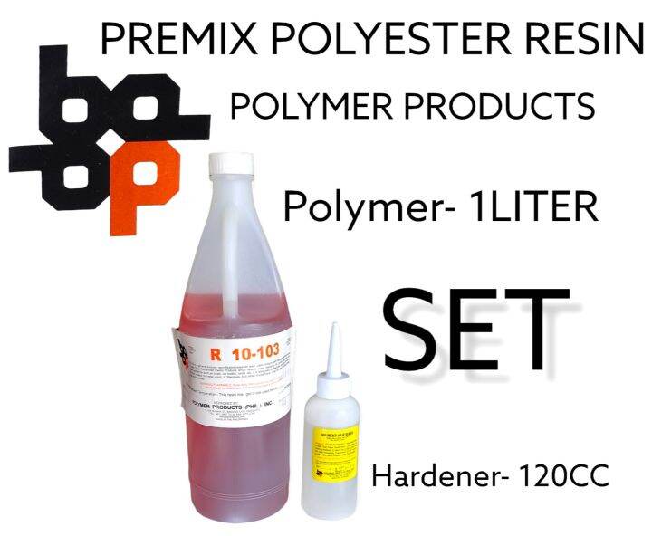 Premix Polymer Resin R 10-103 1Liter and Polymer MEKP Hardener (SET ...