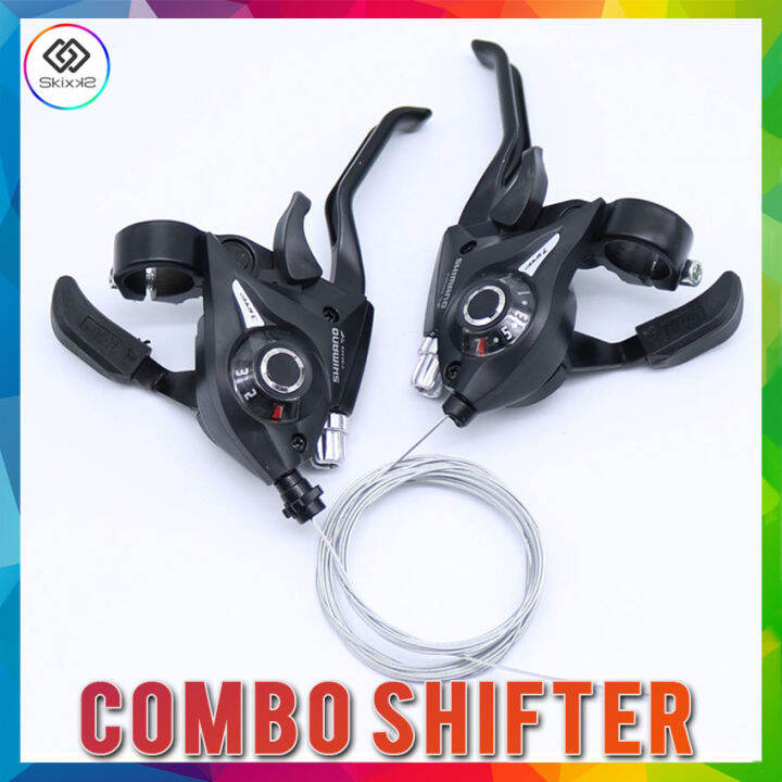 Combo Shifter 3x7 Speed Gear Shifter/Brake Lever V-Brake Bicycle MTB ...