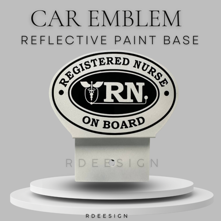 REGISTERED NURSE ON CALL BLACK WHITE VIP Front Car Plate Emblem for ...