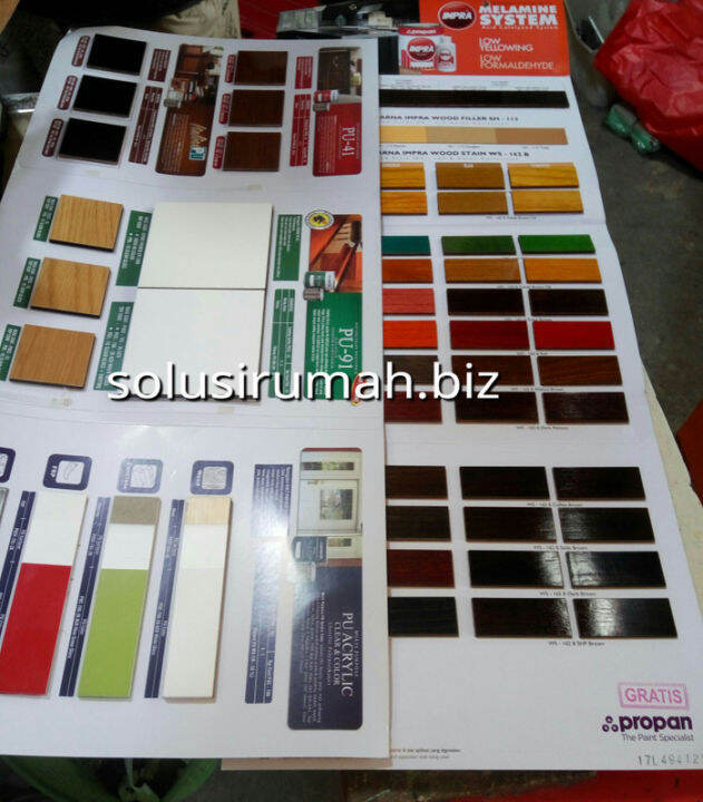 KATALOG CAT POLITUR IMPRA melamin politur yg belakang fotonya | Lazada ...