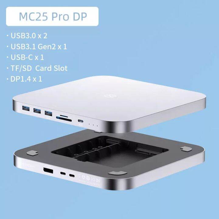 Hagibis USB C Hub for Mac mini M1 with HDD Enclosure 2.5 SATA NVME M.2 ...