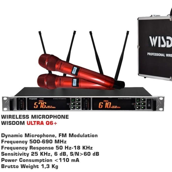 Mic Wireless Wisdom ultra q6 q6 handheld Microphone Original - 2 Warna | Lazada Indonesia