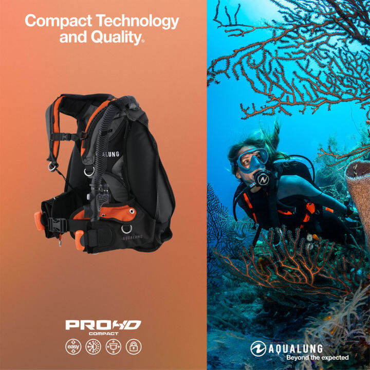 Aqualung Pro HD Compact BCD - เสื้อ BCD สำหรับดำน้ำ - เสื้อแจ็กเก็ตดํา ...