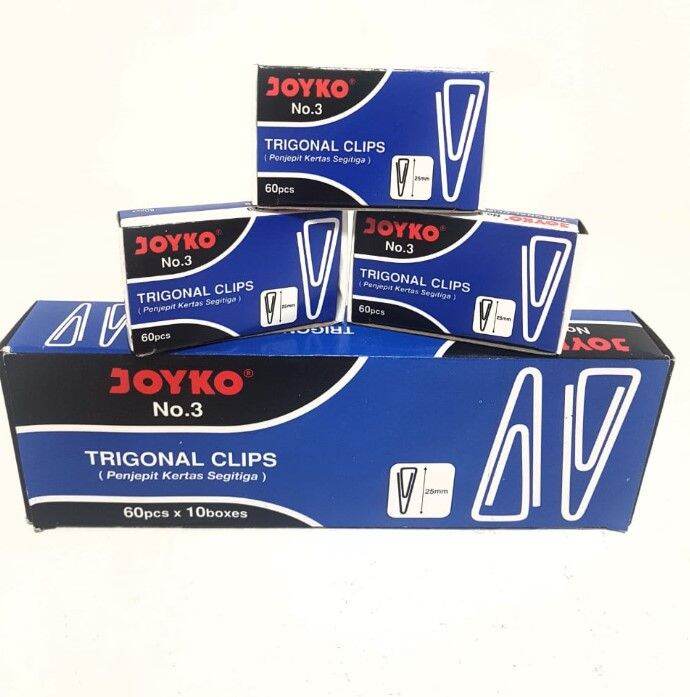(10 pcs )Paper Clip Klip Trigonal No 3 Joyko / Paperclip | Lazada Indonesia