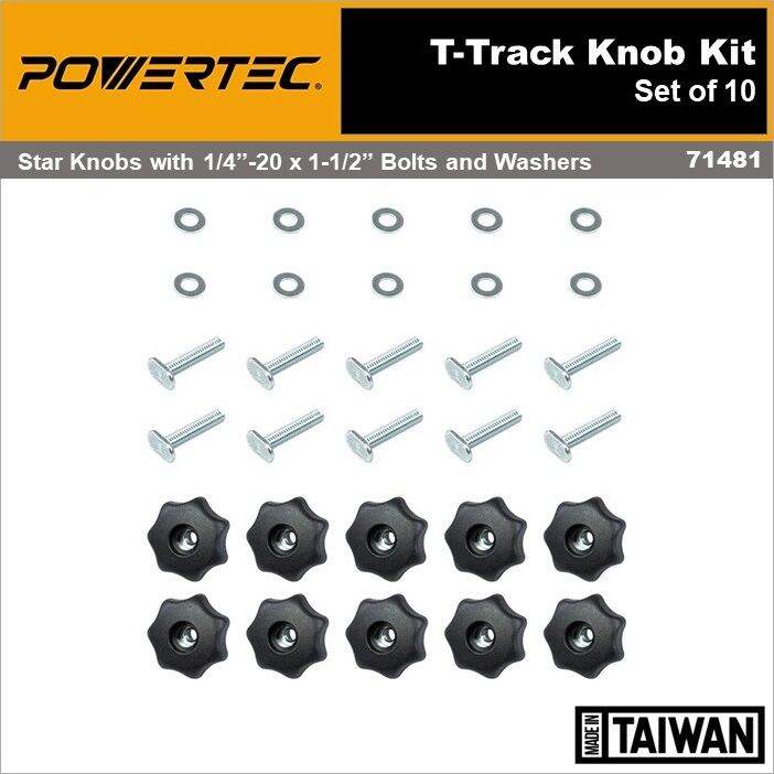 Powertec T-Track Knob Kit, Set of 10 - 71481 | Lazada PH