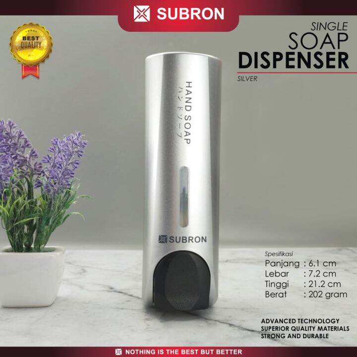 SUBRON Soap Dispenser Double Tempat Sabun Cair Plastik Tebal 350ml ...