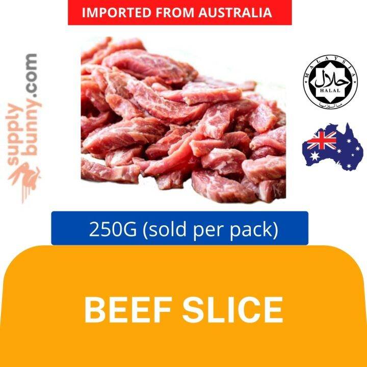 Australian Beef Slice (250g per Pack) Frozen Daging Ketulan 牛肉块 Selamat ...