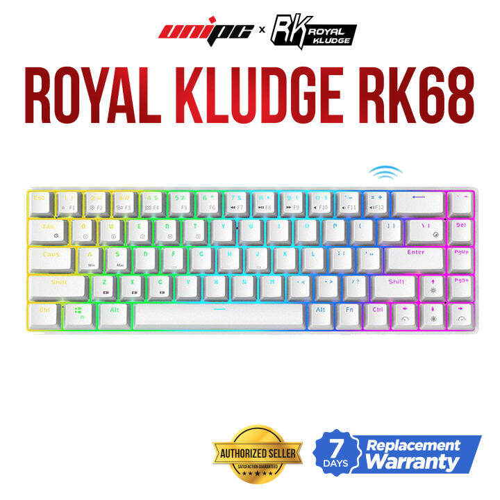 ROYAL KLUDGE RK68 65% Compact RGB Mechanical Gaming Keyboard, Gateron ...