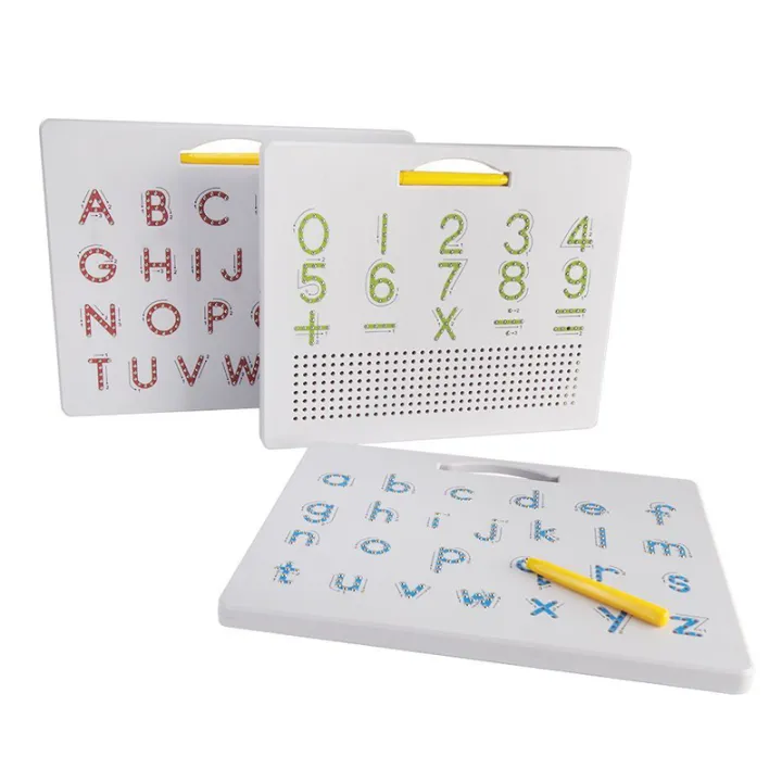 2 In 1 Magnetic Drawing Board Alphabet Letter Tracing Board Educational ...