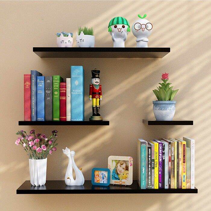 Floating Rack / Floating Shelves / Wall Shelves / Wall Rack Shelf Rak ...