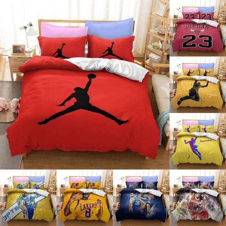 NBA Basketball 2IN1 Duvet Cover Set Single Size Bed Sheet Bedroom ...