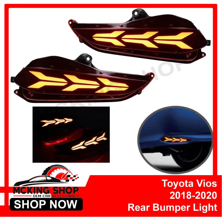 Toyota Vios 2018-2022 4th Gen Rear Bumper Light Version 2 | Lazada PH