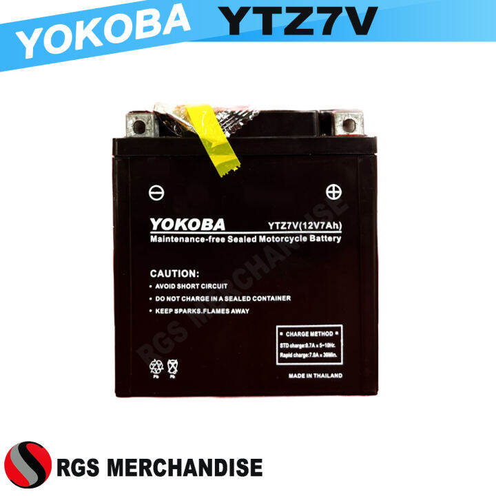 Yokoba YTZ7V Motorcycle Battery made in Thailand | Lazada PH