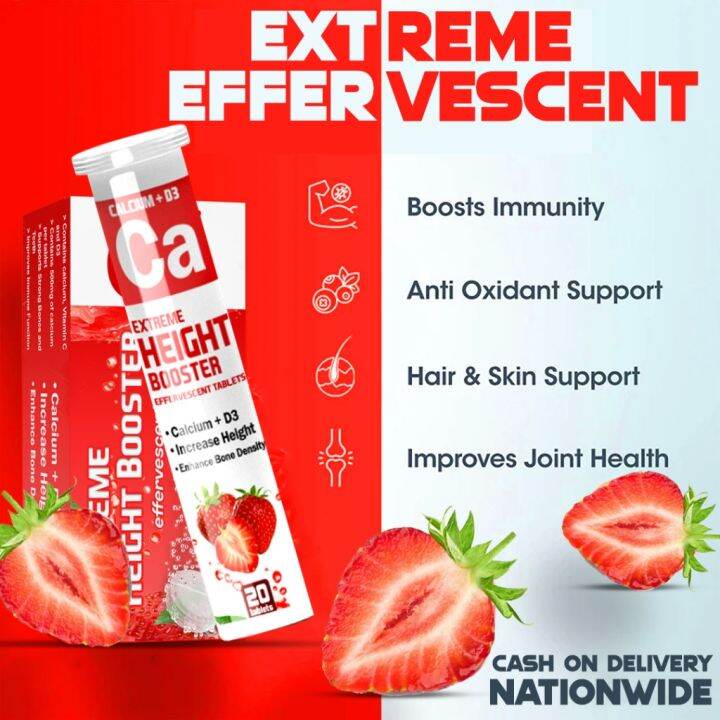 HOT ON SALE Legit Extreme Height Booster Vitamins D3 Strawberry Flavor Calcium Xtreme Height ...