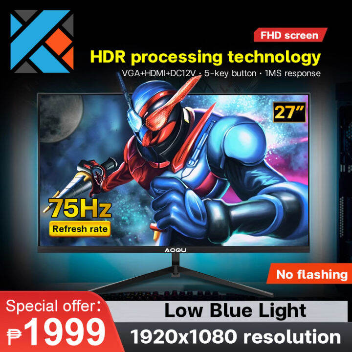 KingEagel 27 Inch HD Monitor PC Gaming monitor computer frameless ...