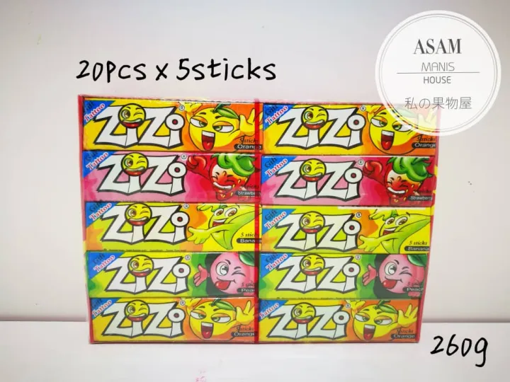ZIZI Tattoo Bubble Gum 20pcs x 5 stick | Lazada