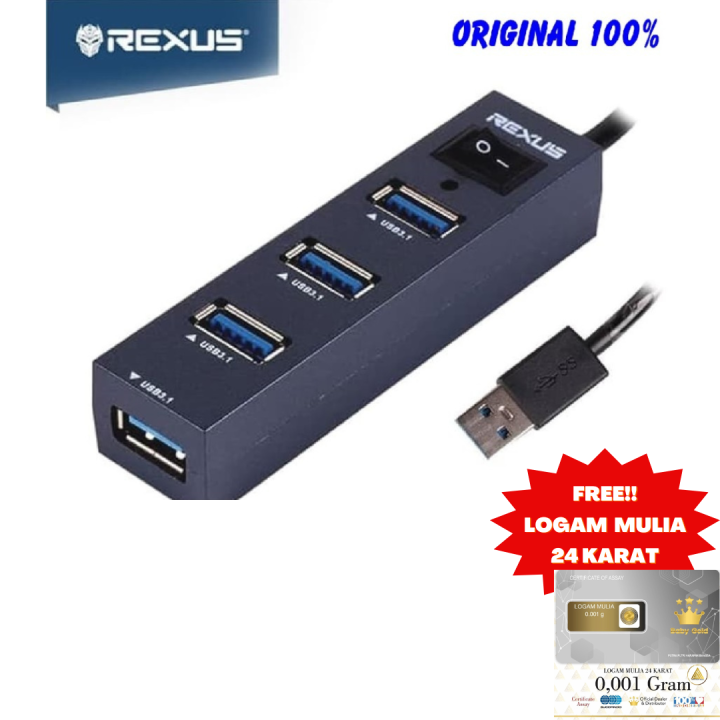 Rexus USB HUB V.3.0 H327 4 Port - RXH-327 | Lazada Indonesia