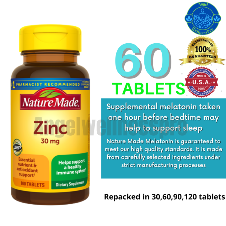 Nature Made Zinc 30 mg- 60 Tablets- AUTHENTIC | Lazada PH