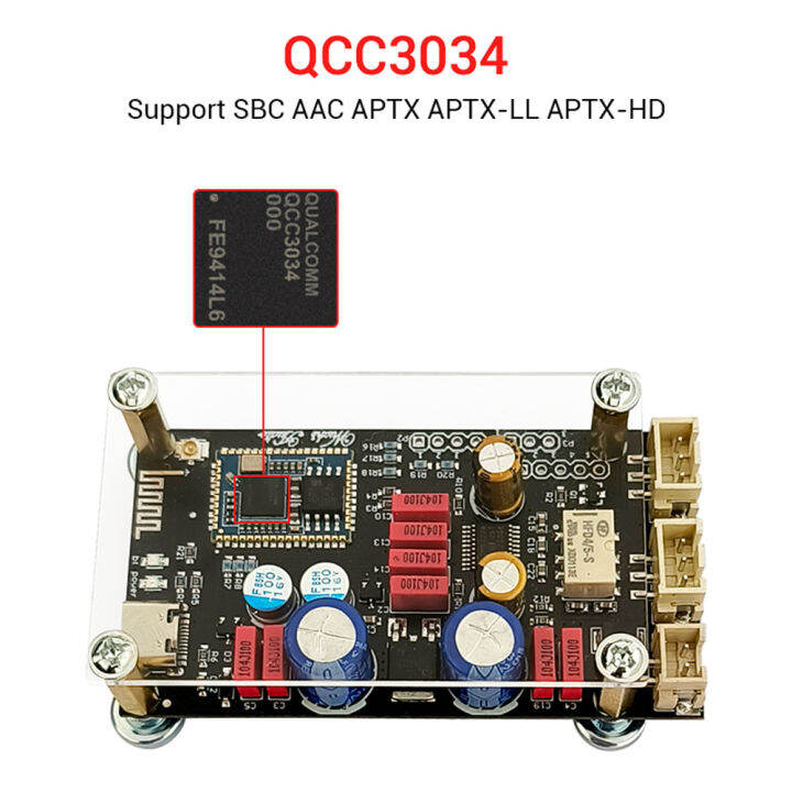 ZK-QCC Qualcomm QCC3034 Bluetooth 5.1 lossless decoding board APTX LDAC ...