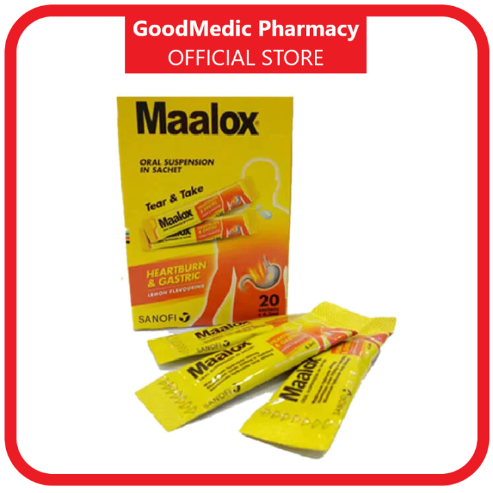 Maalox Sachets Heartburn & Gastric 20sachets X 4.3ml | Lazada