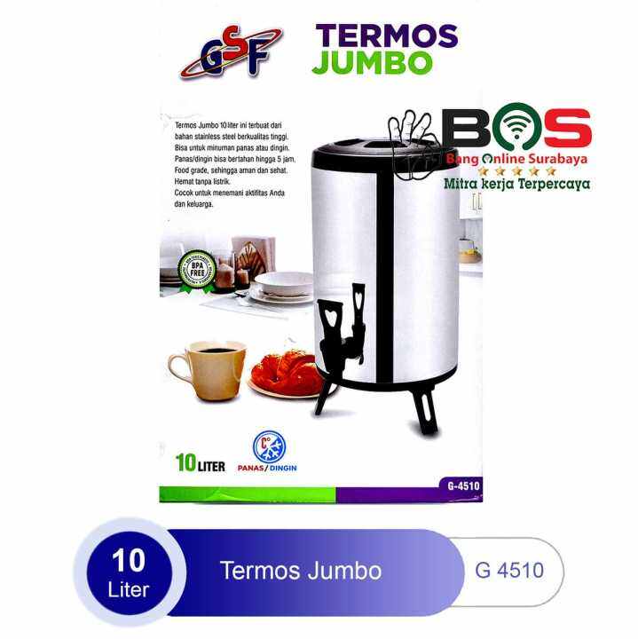 Termos Besar Tuas Keran Water Jug Milk Tea Termos 10 Liter Termos ...