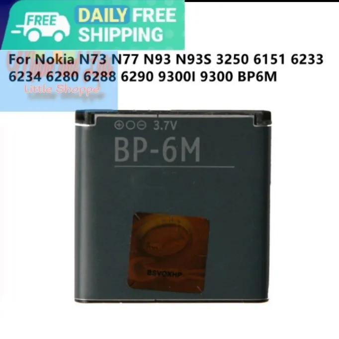 MSM HK NOKIA BP 6M BP-6M BATTERY HIGH QUALITY RECHARGEABLE COD | Lazada PH