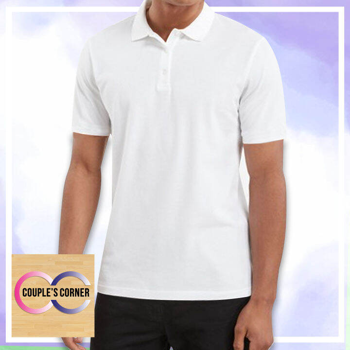 White Polo T shirt Collared T shirt Unisex For men Yalex Red Label ...