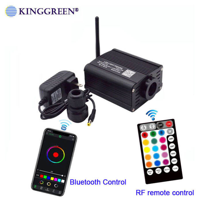 1X APP Bluetooth Control 16W RGBW LED Fiber Optic Light Engine Driver ...
