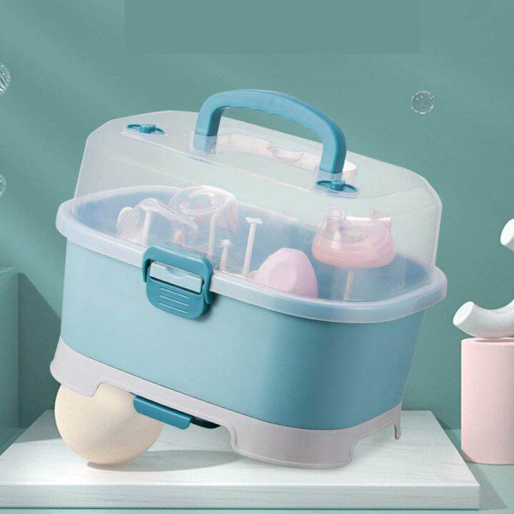 Drying Rack Baby Bottle Storage Large Nursing Bottle Storage Box ...