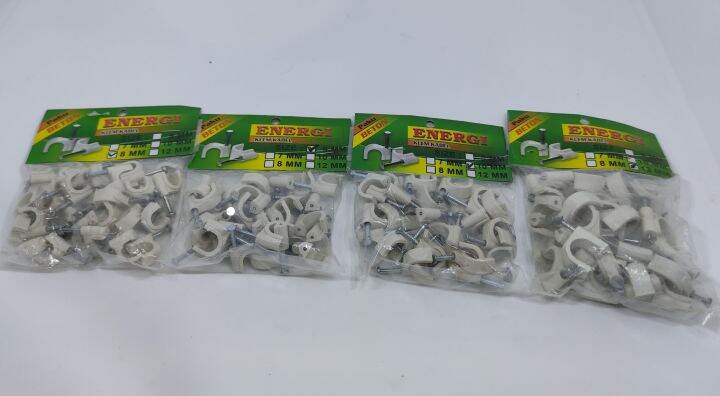 Paku Klem ENERGI / Klem Kabel / Paku Beton 8 9 10 12 mm / Cable Clamp ...