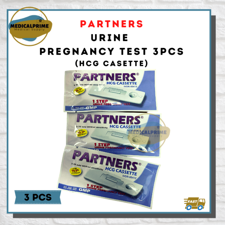 MEDIPRIME 3pcs PARTNERS PREGNANCY TEST KIT ORIGINAL 99% ACCURACY WITH ...