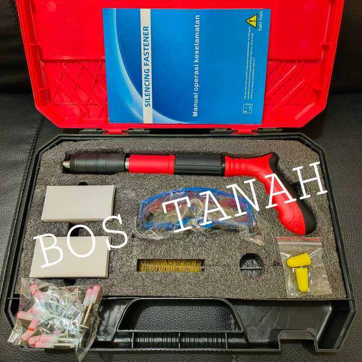 Ramset gun mini Alat tembak paku beton baja Nails Pistol Mesiu Paku ...