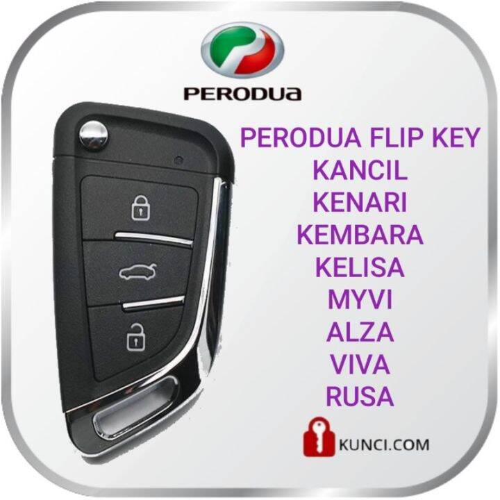PERODUA FLIP KEY REMOTE CONTROL SET | Lazada