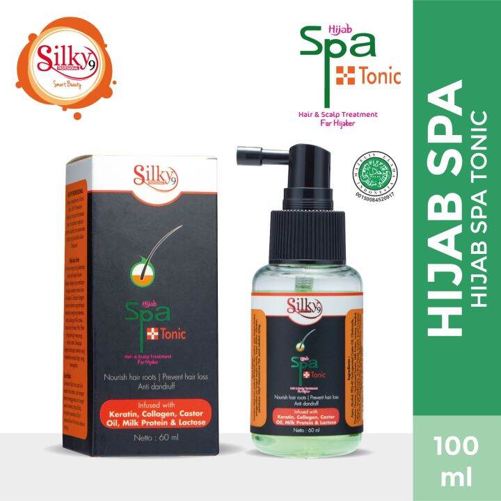 Silky9 Hijab Spa Hair & Scalp Tonic Collagen + Keratin 60 ml | Lazada ...