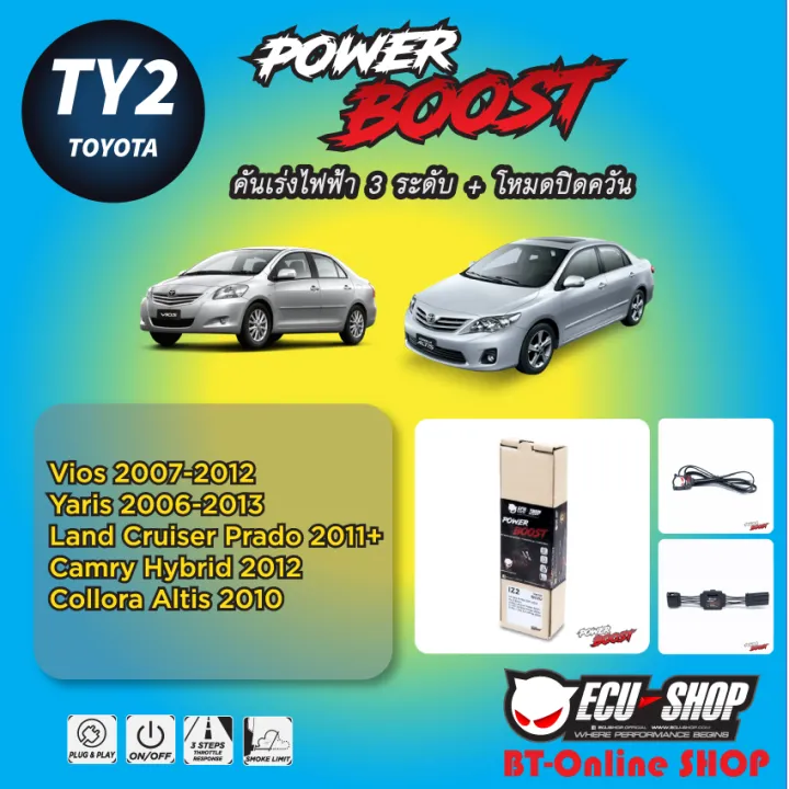 คันเร่งไฟฟ้า ECU SHOP POWER BOOST [TY2] สำหรับ TOYOTA VIOS 2007-2012 ...