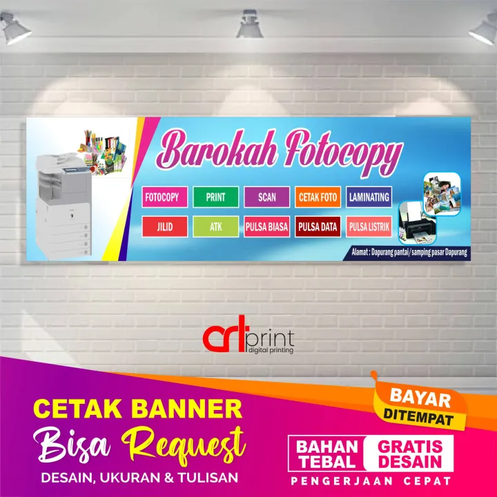 Cetak Spanduk Banner fotocopy Bisa Request Custom | Lazada Indonesia