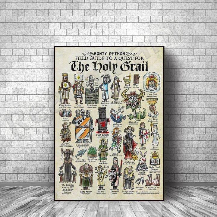 Holy Grail Vertical Poster Discovery Field Guide Monty Python Wall Art ...