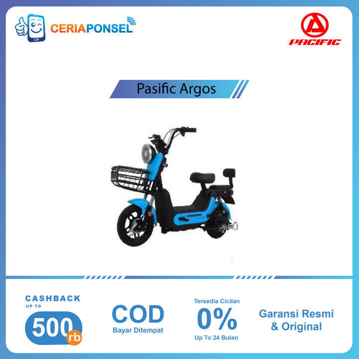 Sepeda Listrik Pacific Argos Power Motor 500 Watt - Battery 48V 12.2Ah ...