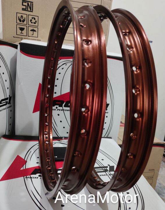 Velg jari2 Rossi ring 17 lebar 140/140 warna brown/coklat 1 pasang ...
