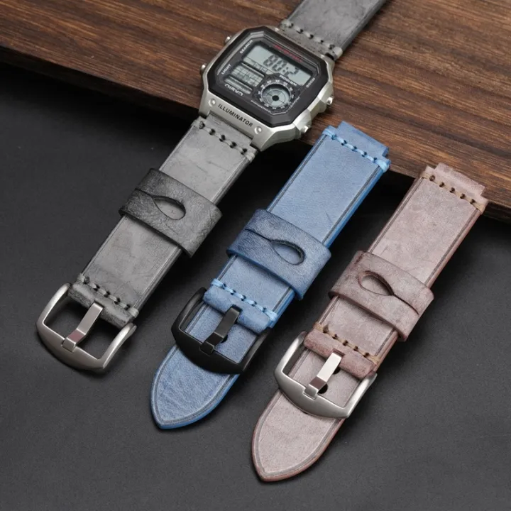 Original high quality Manual small square leather strap DW5600 WHD AE ...