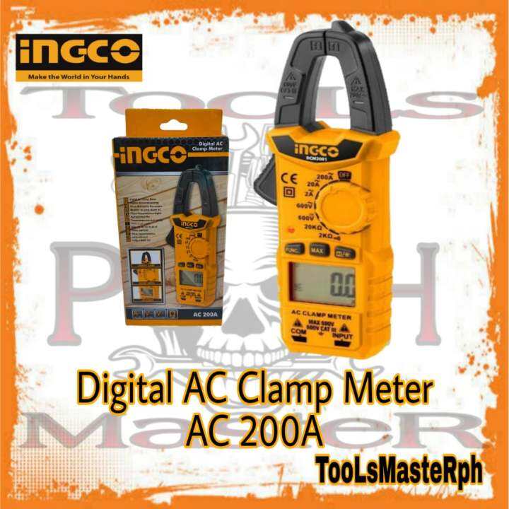 INGCO Digital AC Clamp Meter AC 200A (DCM2001) | Lazada PH