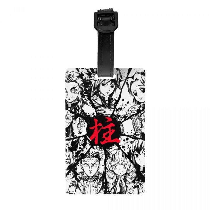 Custom Manga Demon Slayer Luggage Tag With Name Card Kimetsu No Yaiba ...