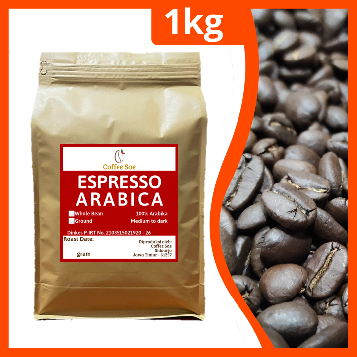 KOPI ESPRESSO BLEND 1KG FULL ARABIKA Biji atau Bubuk Kopi Espresso ...