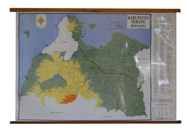Peta Kabupaten Serang (Bingkai) MP AP 088 | Lazada Indonesia