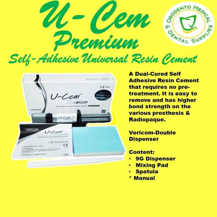 U-Cem Premium Self Adhesive Universal Resin Cement Double Dispenser 9 ...