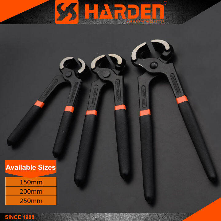 Harden 150, 200, 250mm Carpenters Pincer (PROFESSIONAL) Chrome Vanadium ...