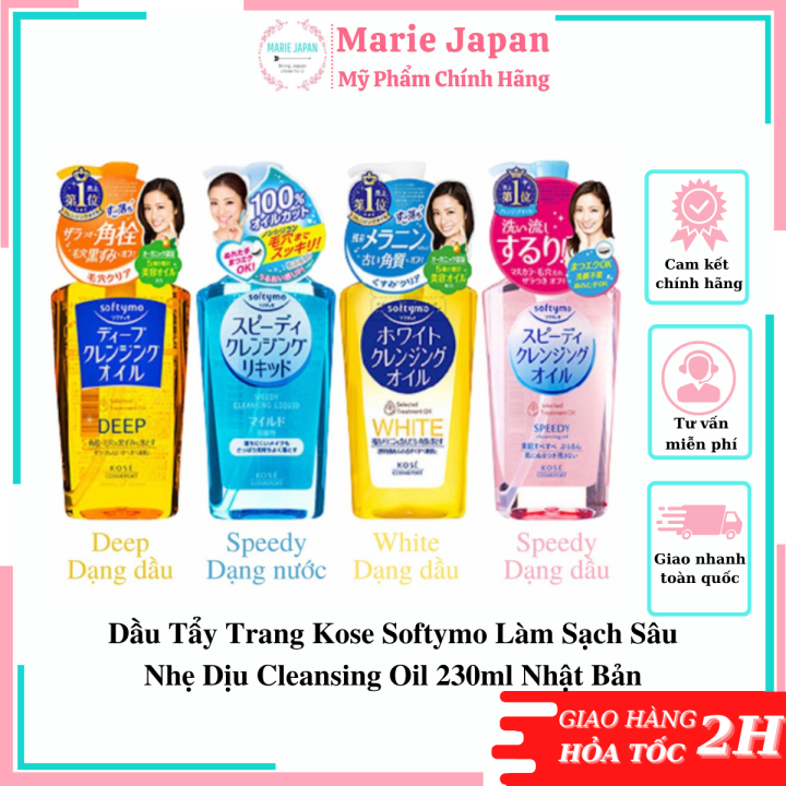 Dầu Tẩy Trang Kose Softymo Làm Sạch Sâu Nhẹ Dịu Cleansing Oil 230ml Nhật Bản | Lazada.vn