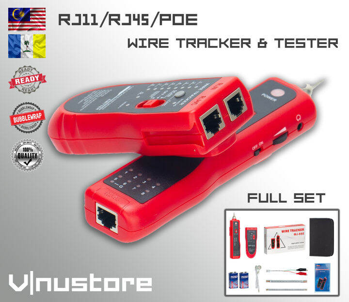 Lan Network Cable Tracker Poe Rj11 Rj45 Cat5 Cat6 Telephone Wire