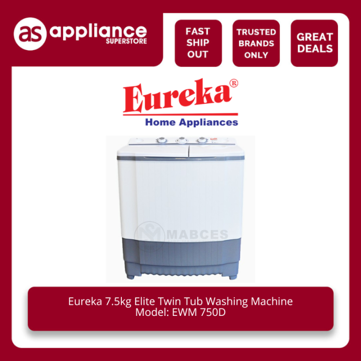 Eureka 7.5kg Elite Twin Tub Washing Machine EWM 750D | Lazada PH